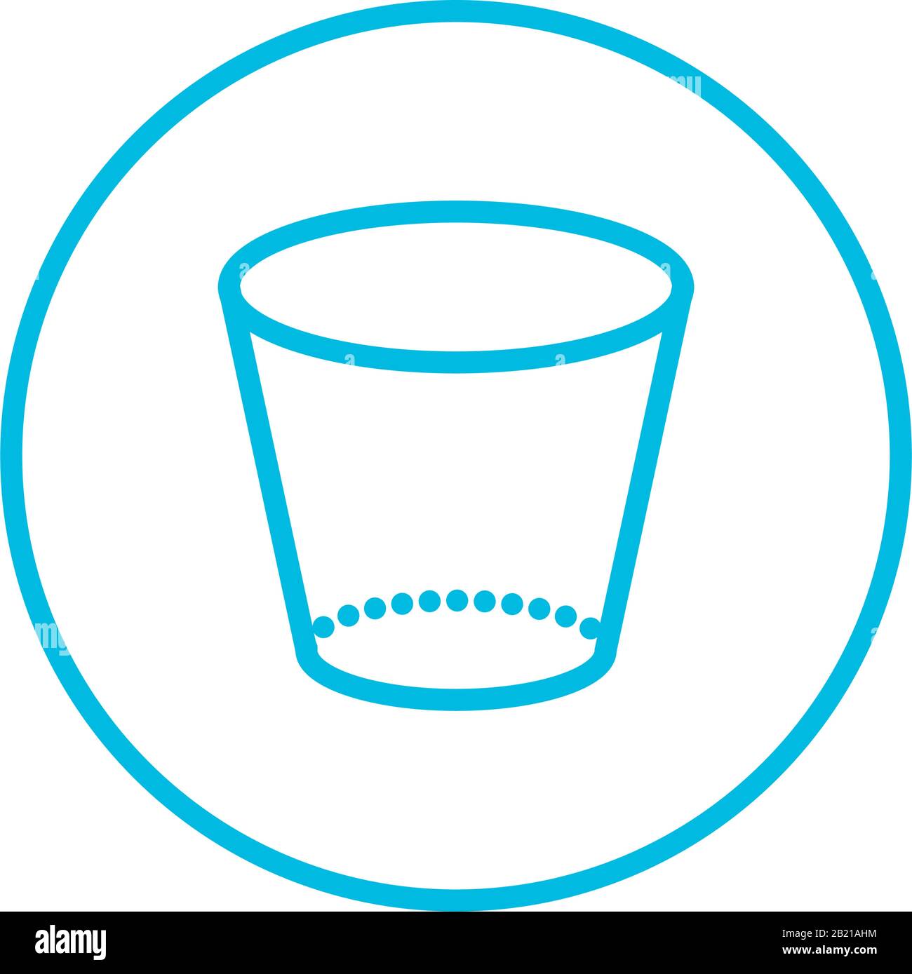 blunted cone inside circle line style icon design, futuristic virtual ...