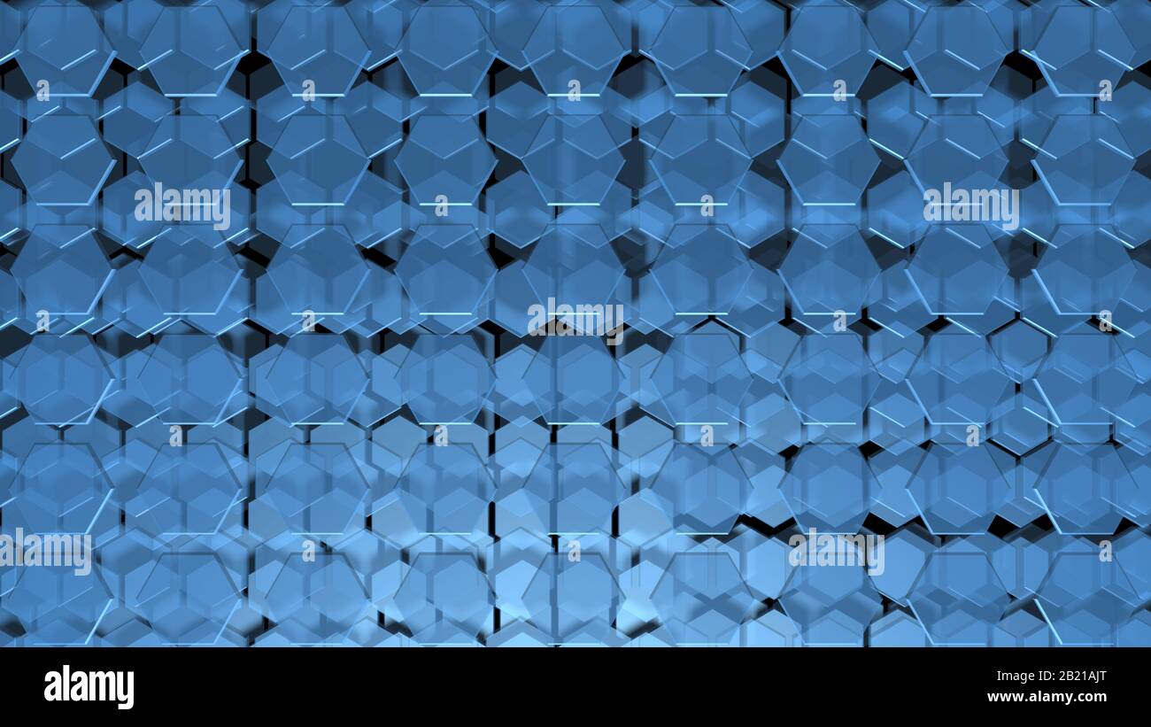 Hexagon array 3d rendering Stock Photo - Alamy