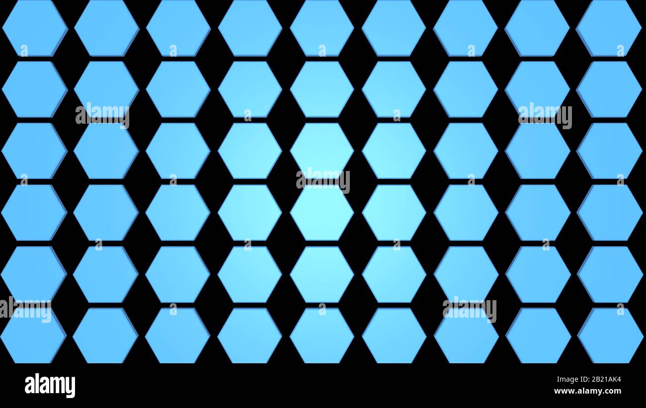 Hexagon array 3d rendering Stock Photo - Alamy