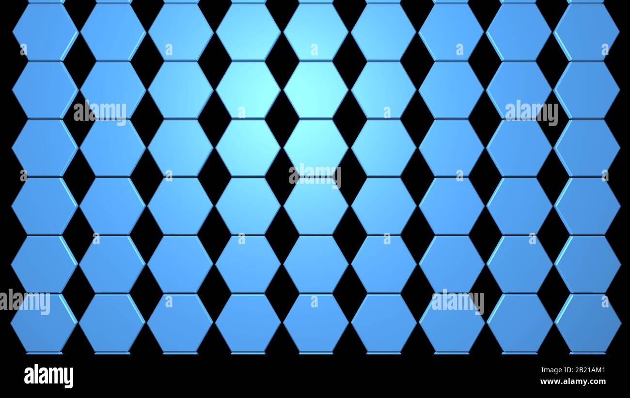 Hexagon array 3d rendering Stock Photo - Alamy