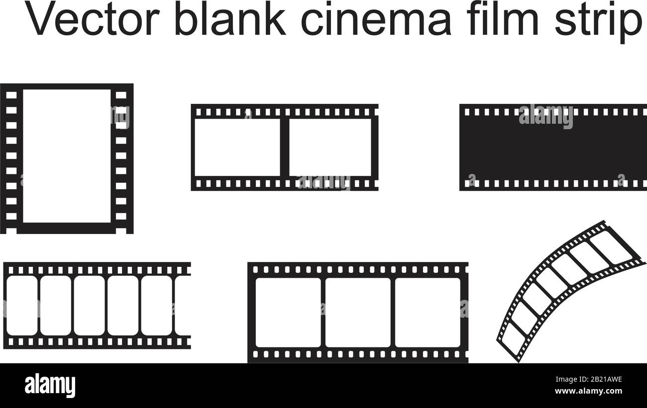 Vector blank cinema film story Icon template black color editable ...
