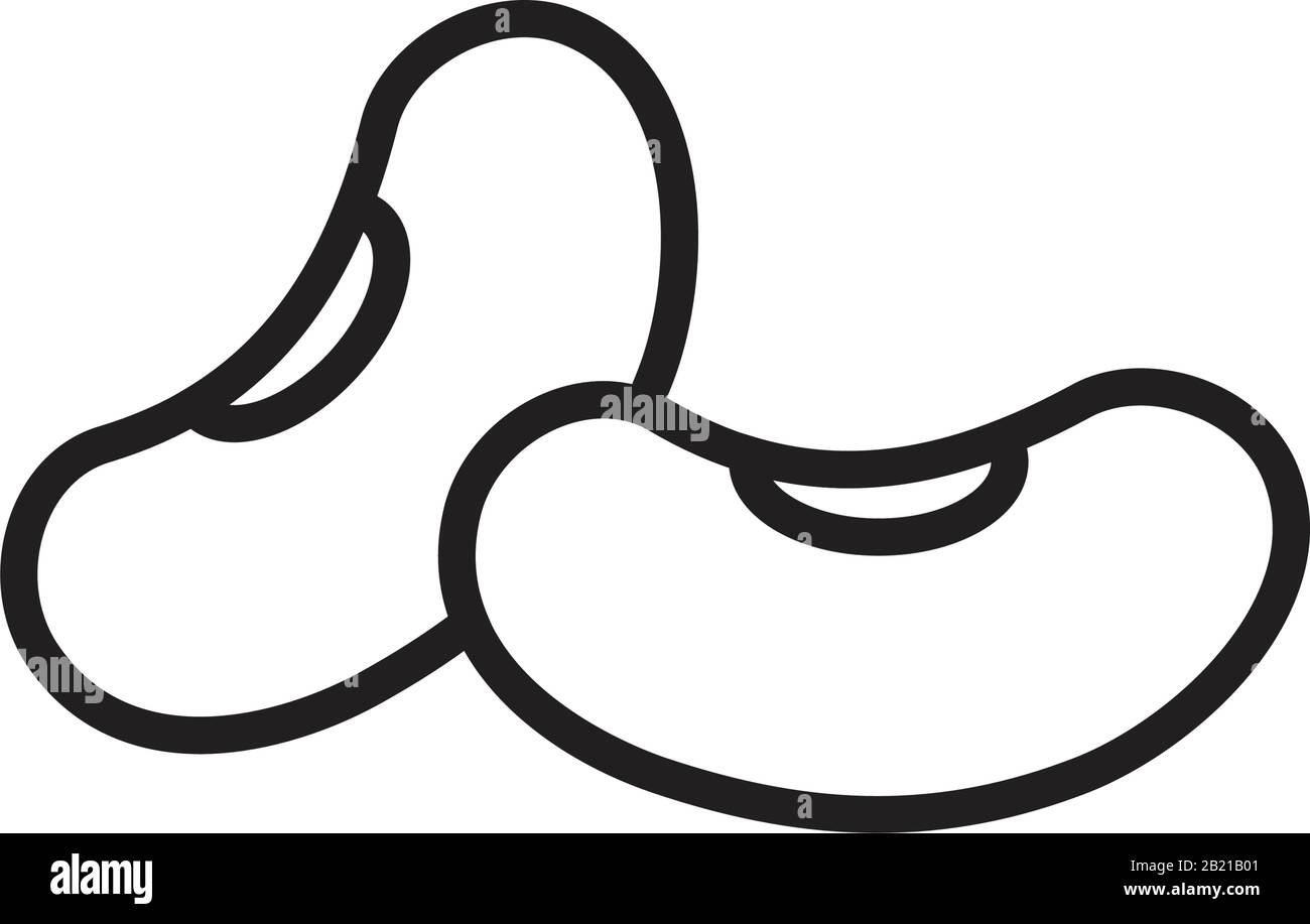 Soy beans, vector peas line Icon template black color editable. Soy ...