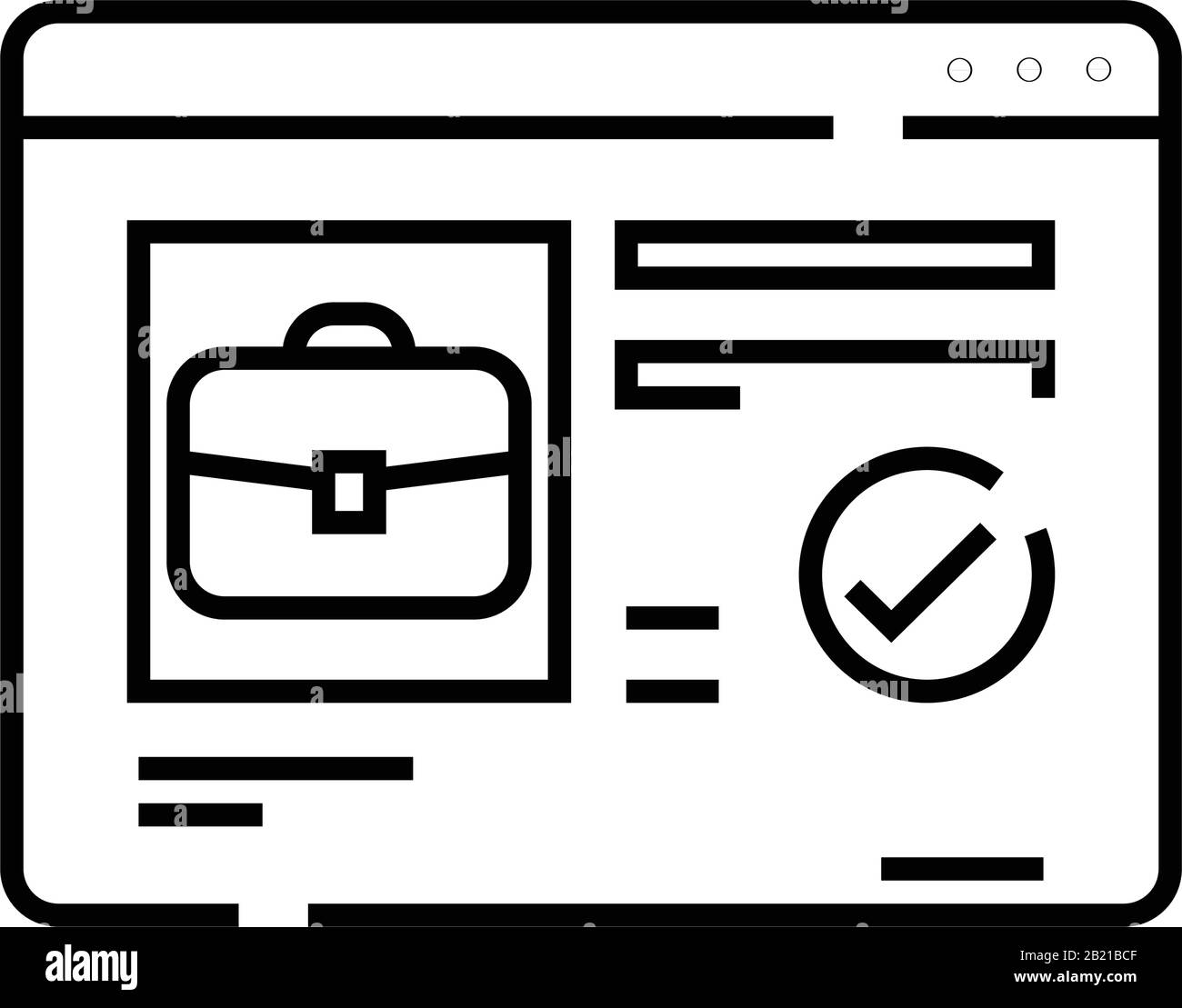 Online job searching line icon, concept sign, outline vector ...