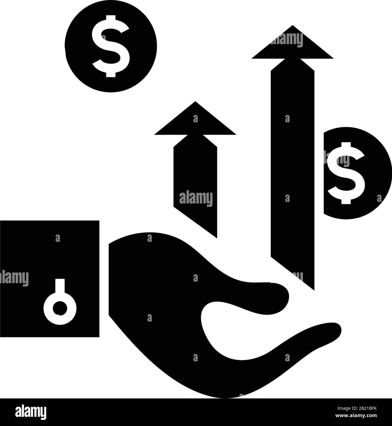 Development black icon, concept illustration, vector flat symbol, glyph ...