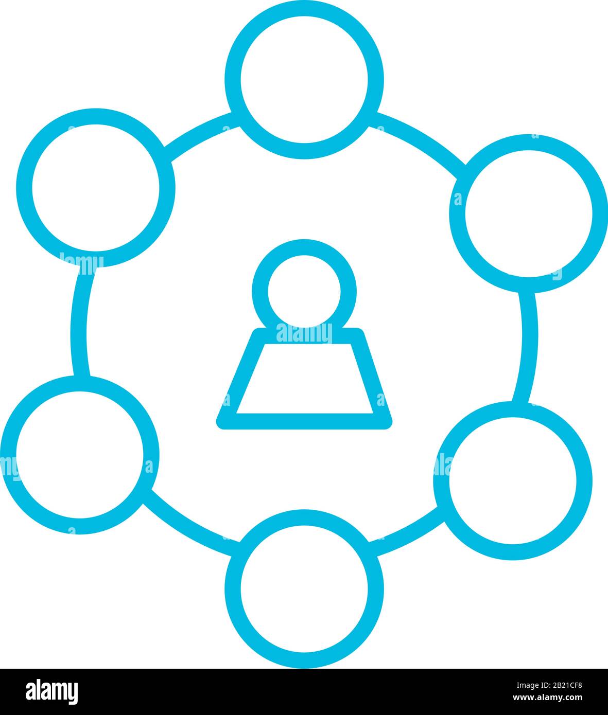 avatar inside pointed circuit line style icon design, futuristic ...