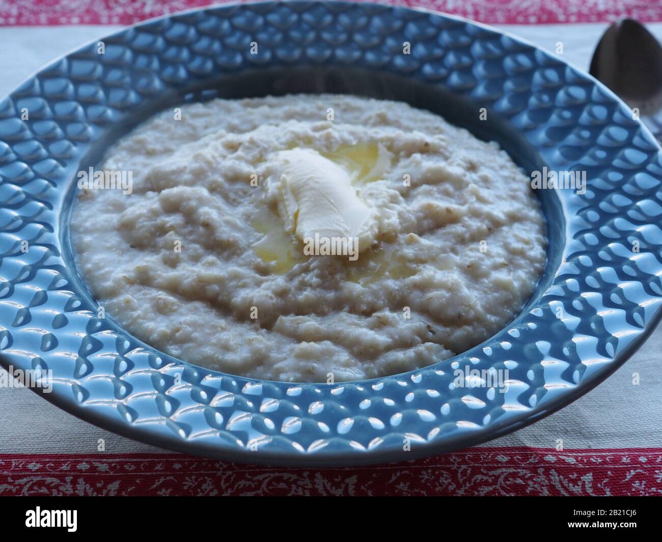 Traditional Finnish breakfast porridge with butter Stock Photo - Alamy