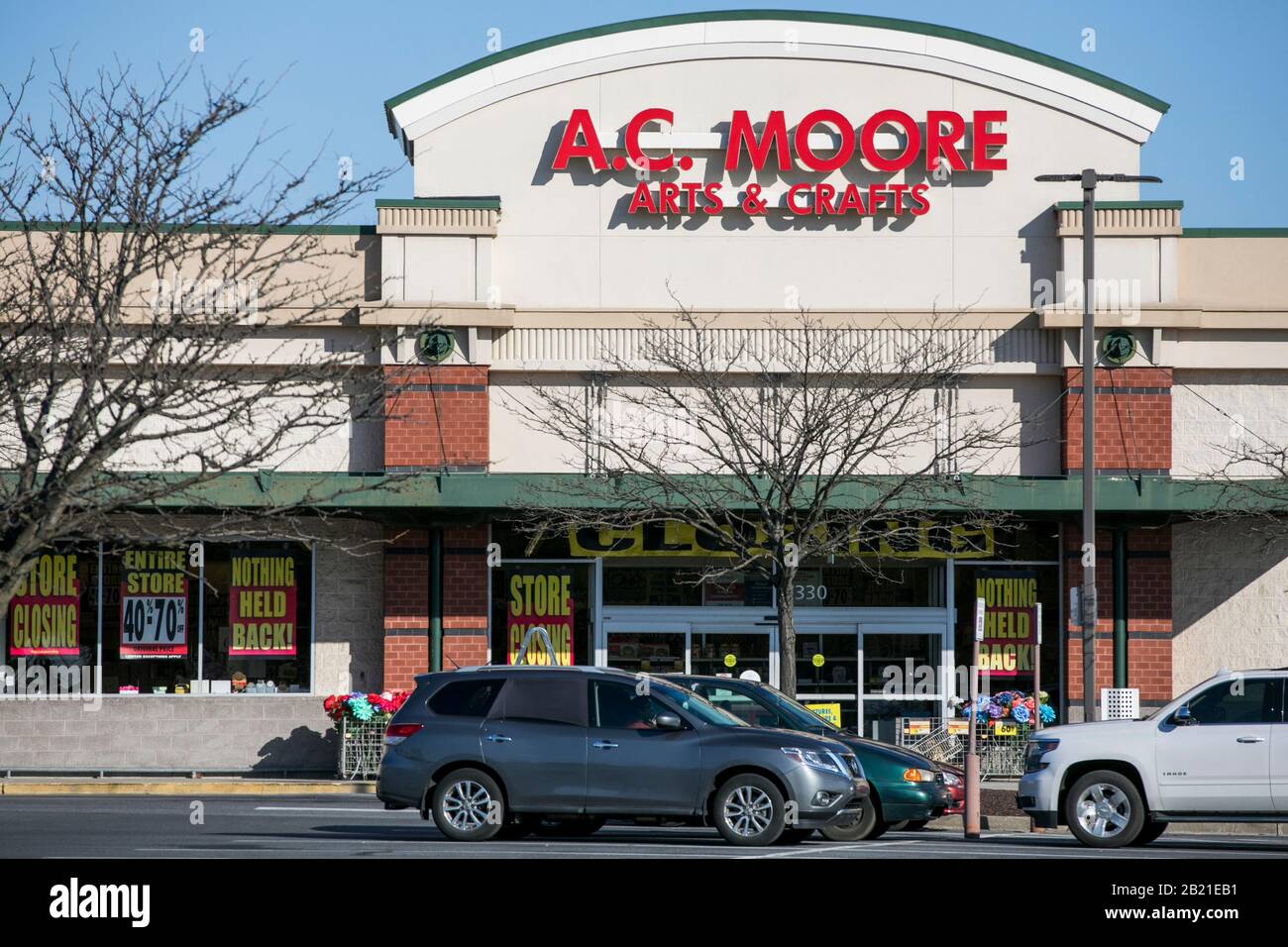 'Store Closing' signage outside of a A.C. Moore retail store location ...