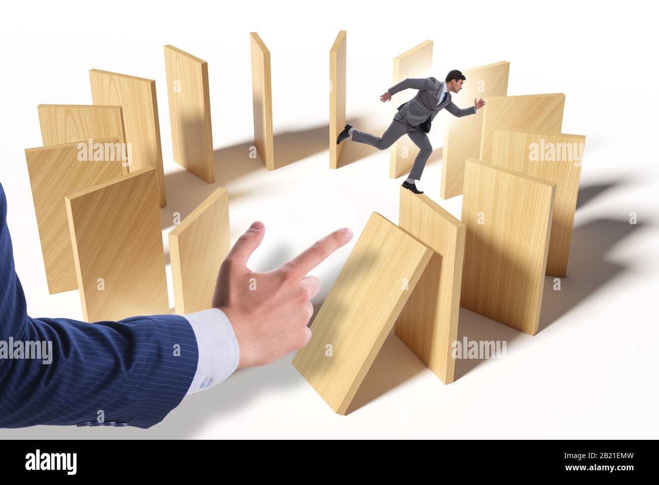 Domino toppling competition hi-res stock photography and images - Alamy
