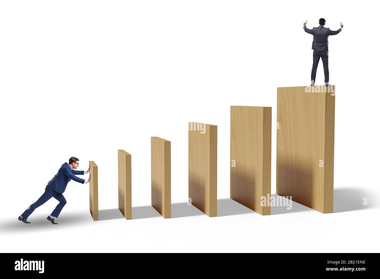 Domino effect and the competition concept Stock Photo - Alamy
