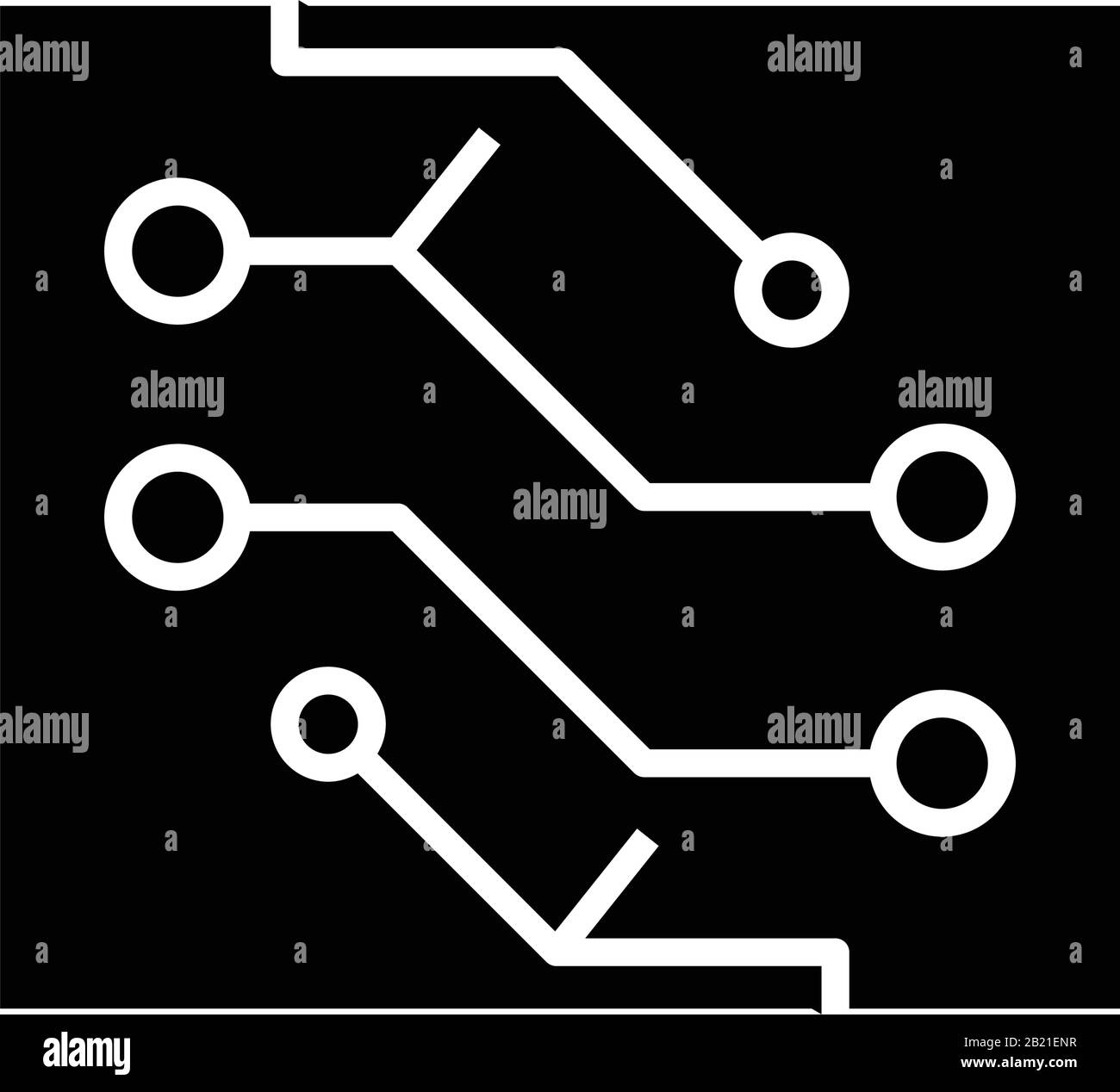 Electronic board black icon, concept illustration, vector flat symbol ...