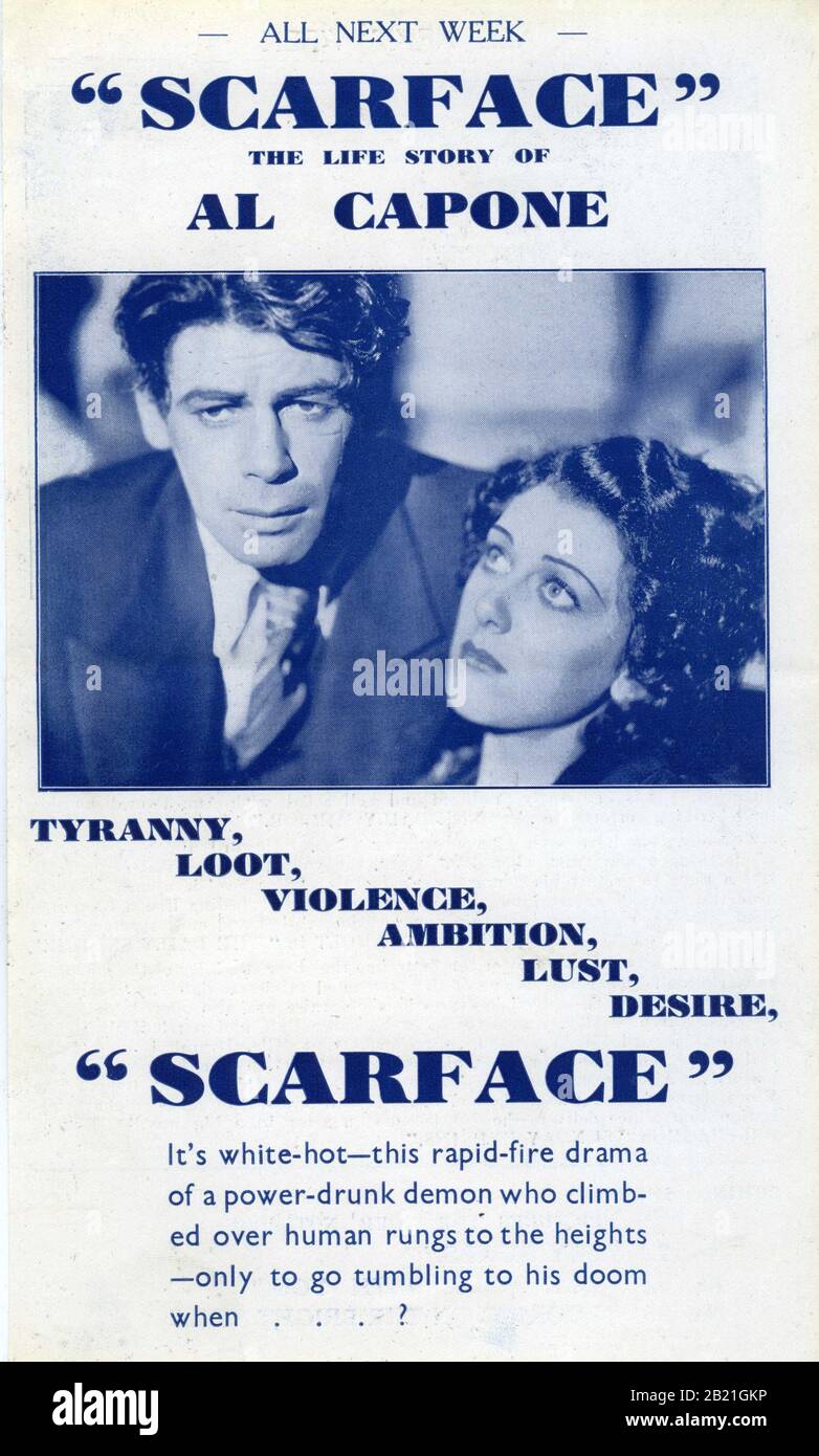PAUL MUNI as Tony Camonte and ANN DVORAK in SCARFACE 1932 directors ...