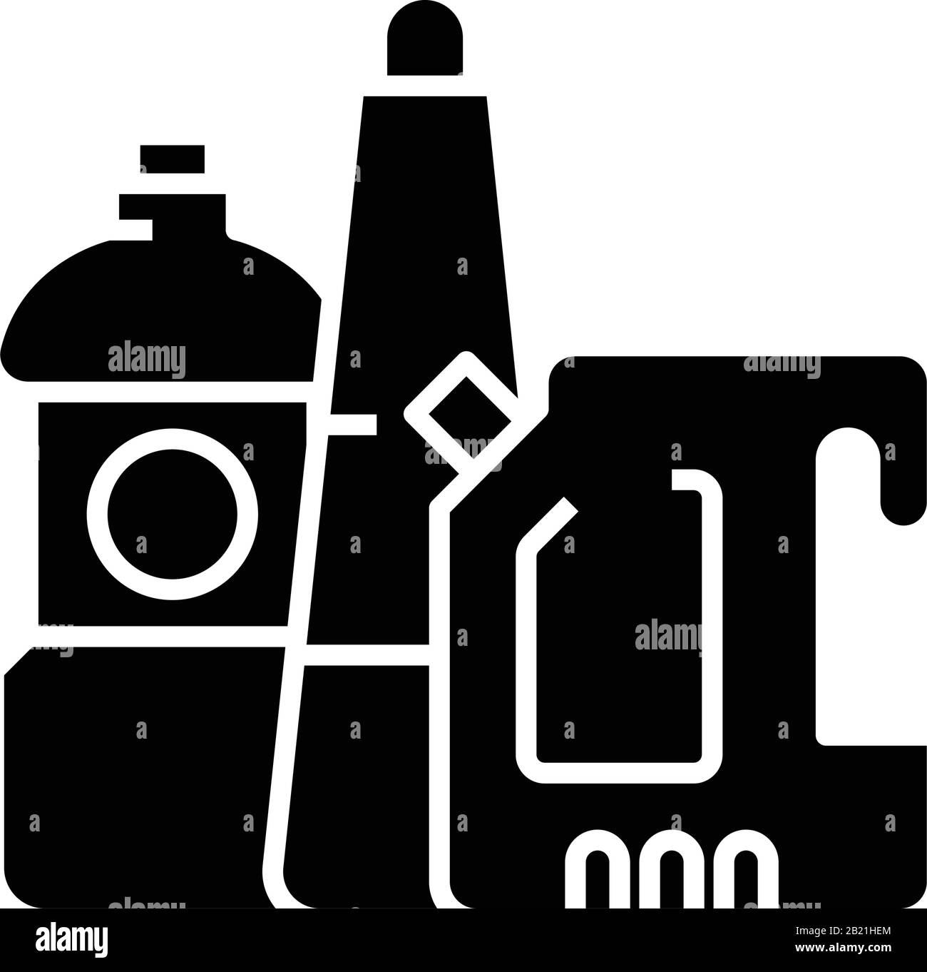 Detergents black icon, concept illustration, vector flat symbol, glyph ...