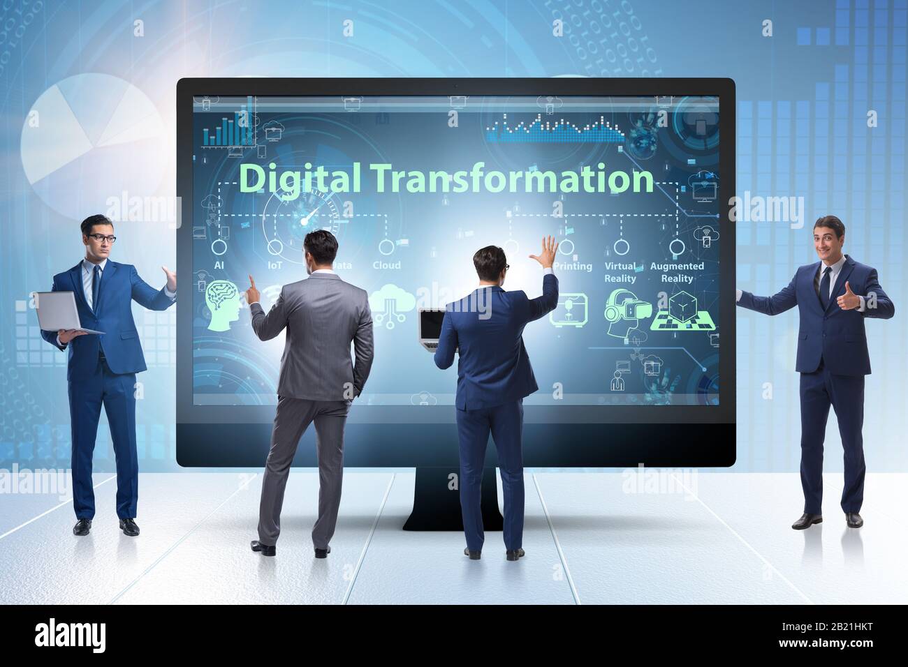 The digital transformation and digitalization technology concept Stock ...