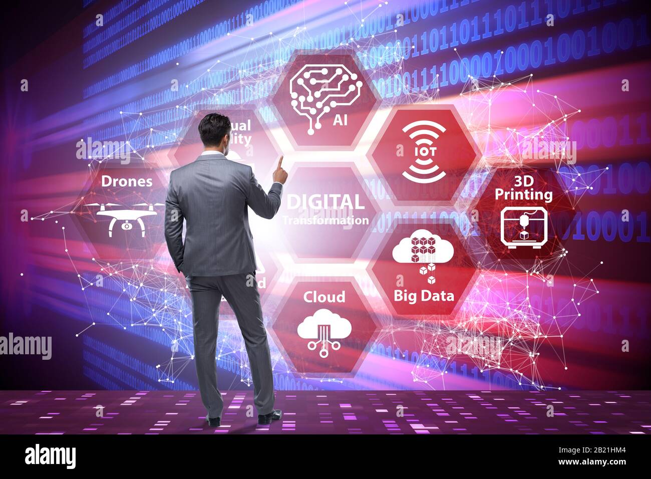 The digital transformation and digitalization technology concept Stock ...