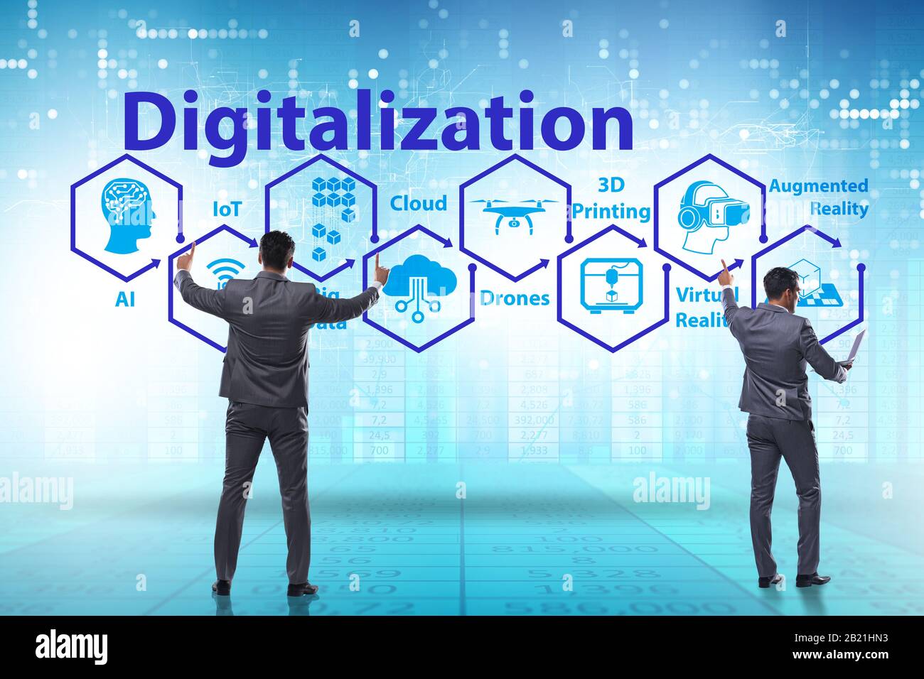 The digital transformation and digitalization technology concept Stock ...
