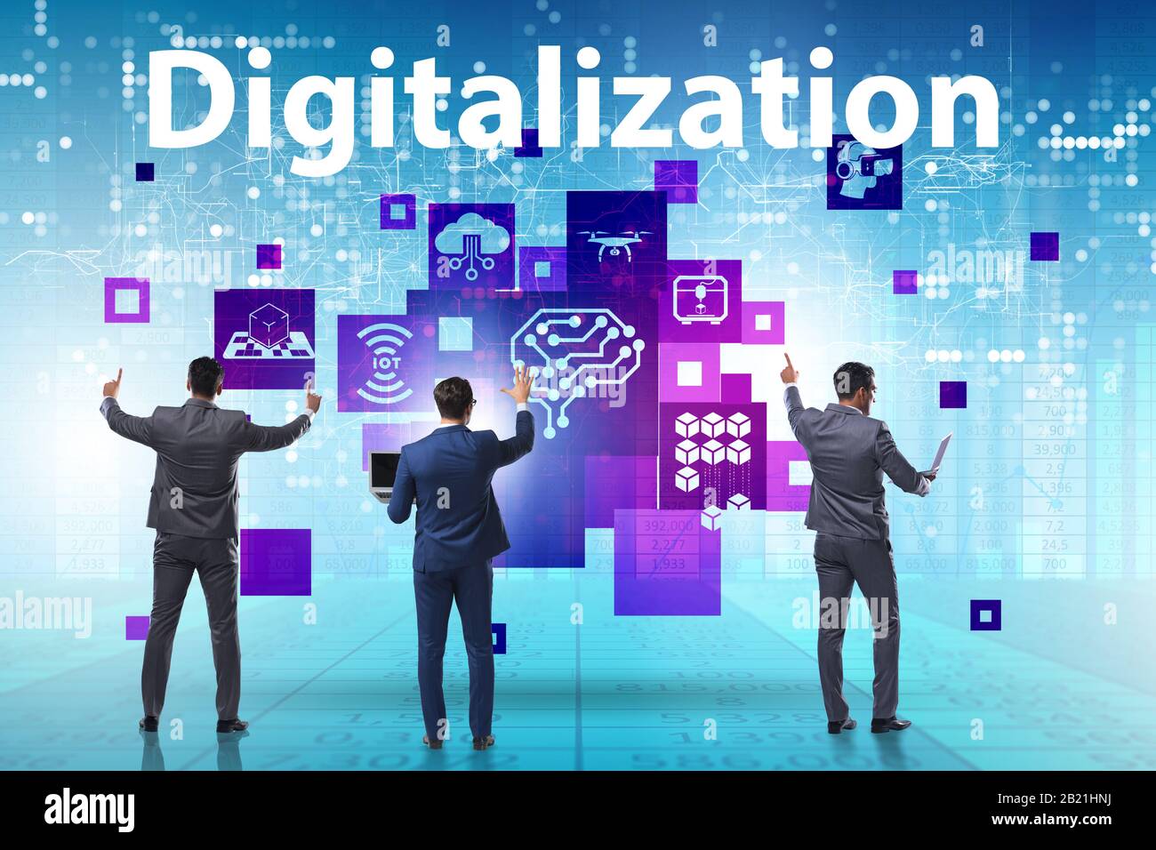 The digital transformation and digitalization technology concept Stock ...