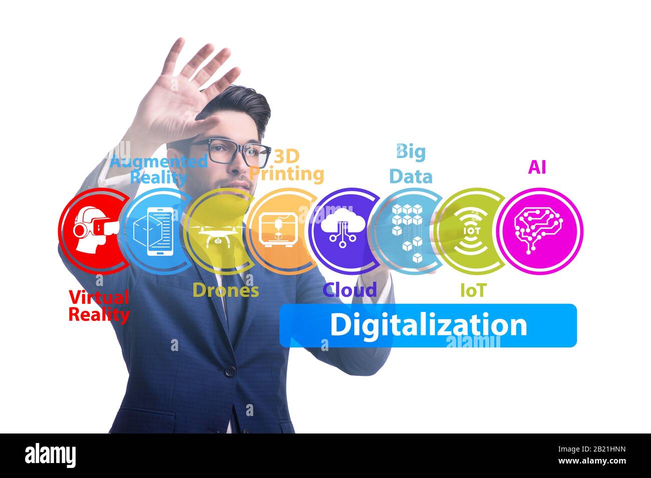 The digital transformation and digitalization technology concept Stock ...