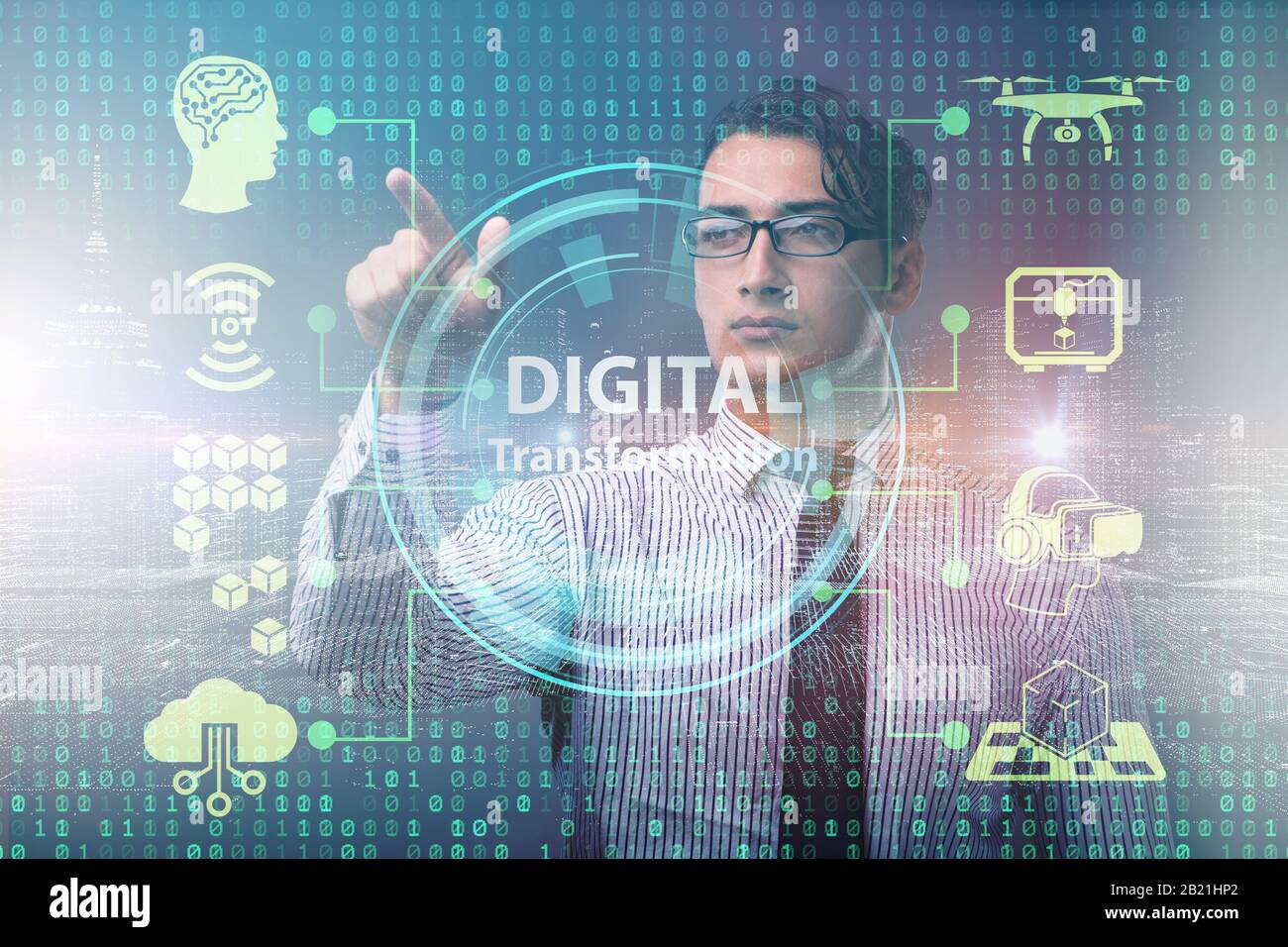 The digital transformation and digitalization technology concept Stock ...