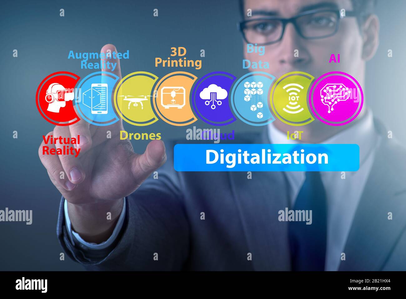 The digital transformation and digitalization technology concept Stock ...