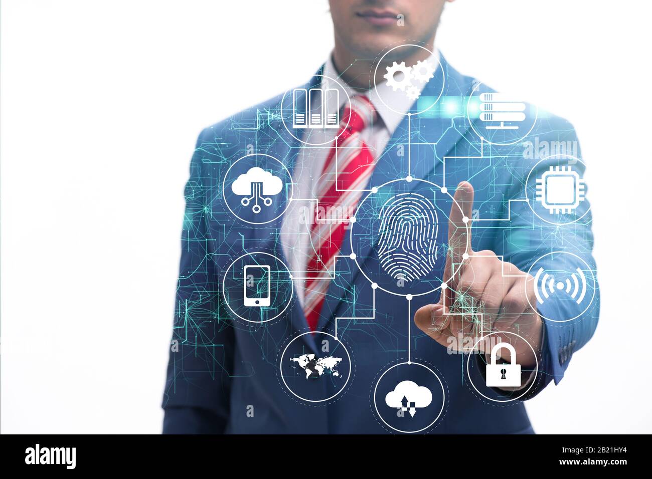 The biometrics security access concept with fingerprint Stock Photo - Alamy