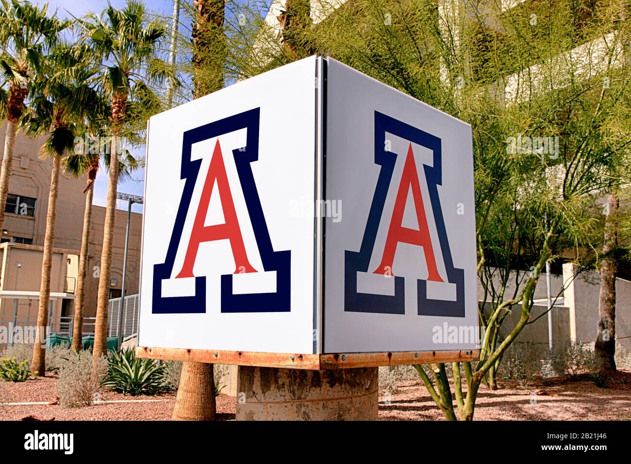 The "A" symbol that is the University of Arizona in Tucson Stock Photo ...