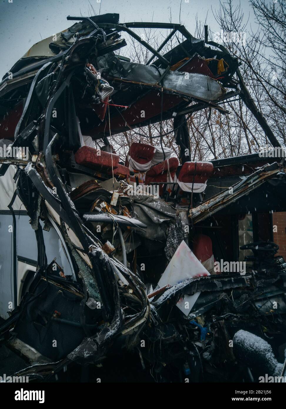 Crashed bus hi-res stock photography and images - Alamy