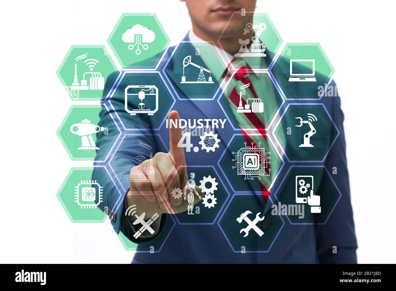 The modern industry 4.0 technical automation concept Stock Photo - Alamy