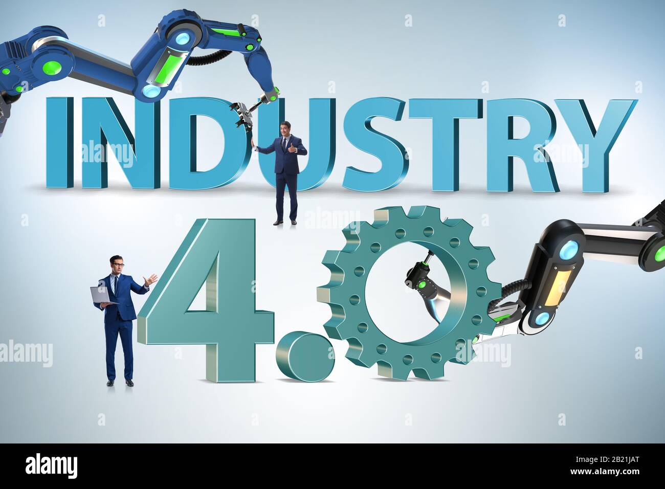 The modern industry 4.0 technical automation concept Stock Photo - Alamy