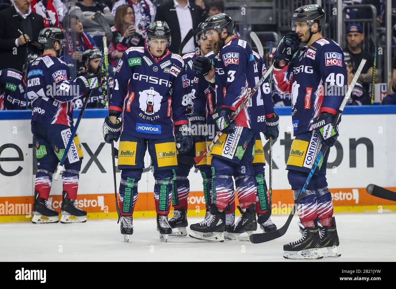 Berlin, Germany. 28th Feb, 2020. Ice hockey: DEL, Eisbären Berlin ...