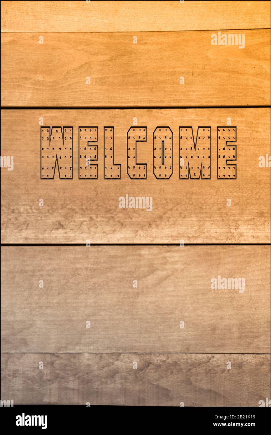 Welcome text wording on a background for business concept Stock Photo ...