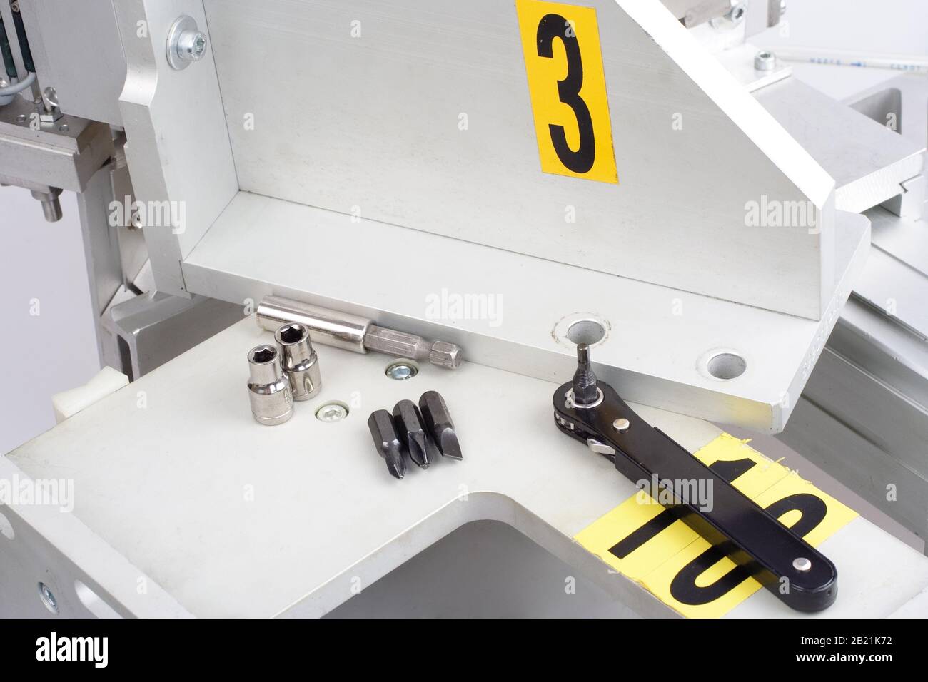 screwdriver, screw, nuts - industrial equipment repair set Stock Photo ...