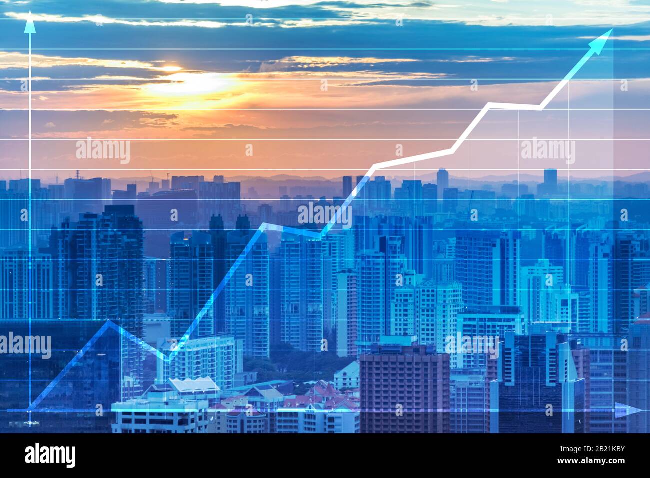 The economic growth concept with charts Stock Photo - Alamy