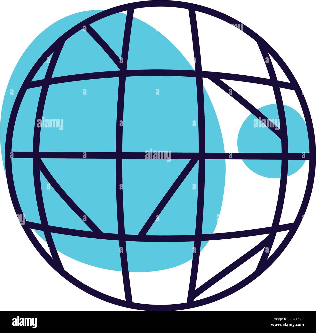 Sphere line style icon design, Disco party dance music sound nightlife ...