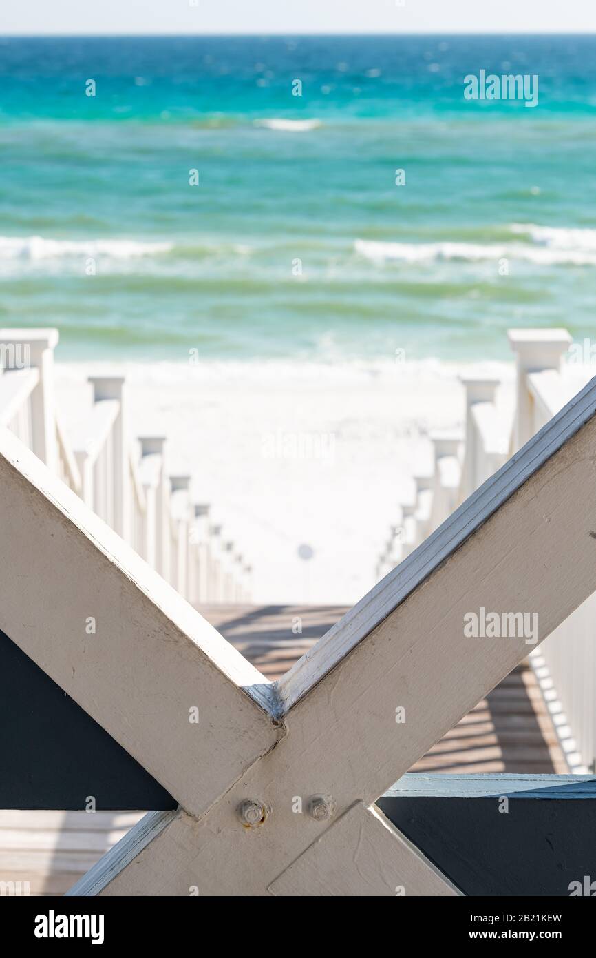 Seaside, Florida railing framing of wooden pavilion gazebo architecture ...