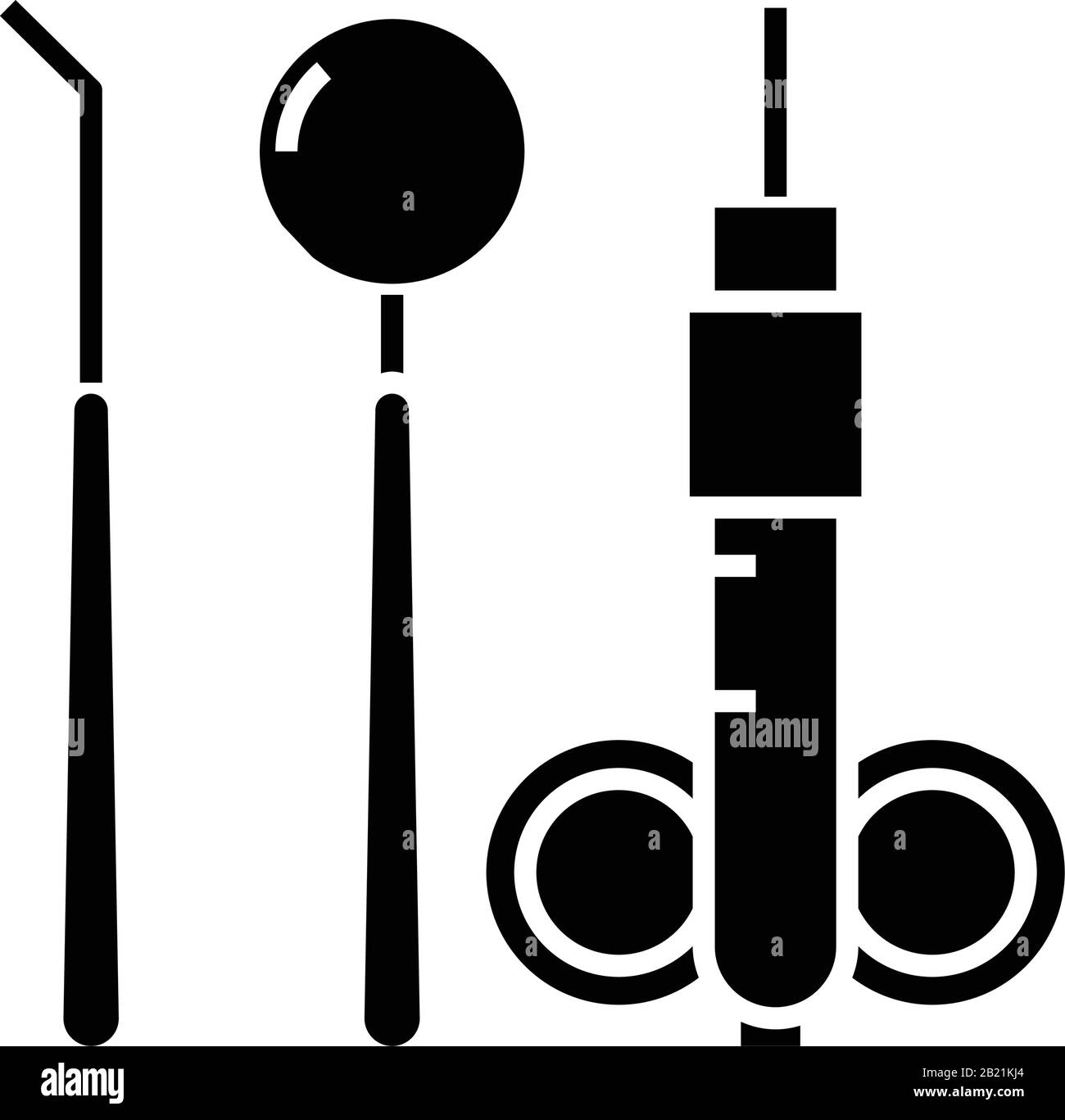 Doctors tools black icon, concept illustration, vector flat symbol ...