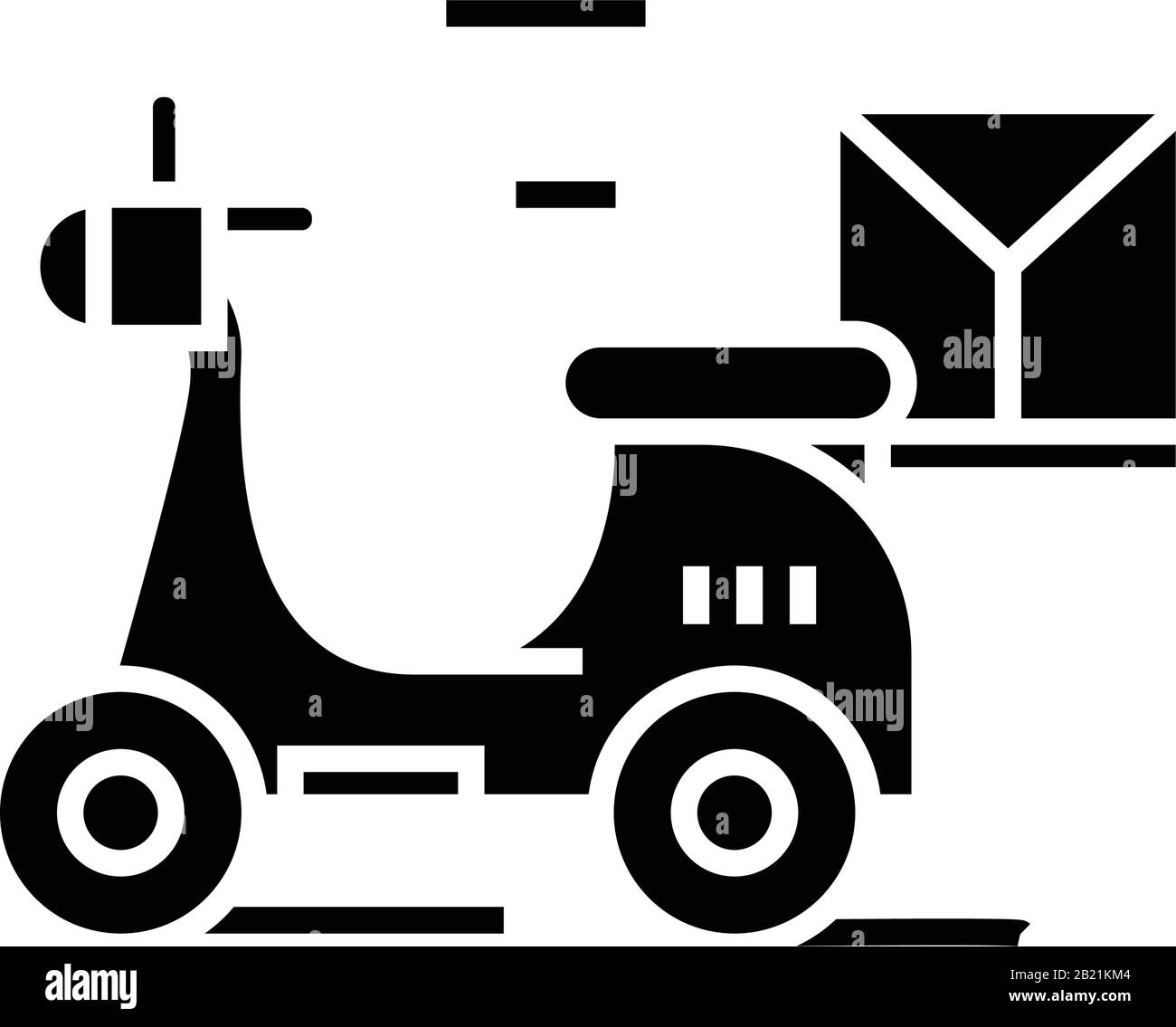 Delivery black icon, concept illustration, vector flat symbol, glyph ...
