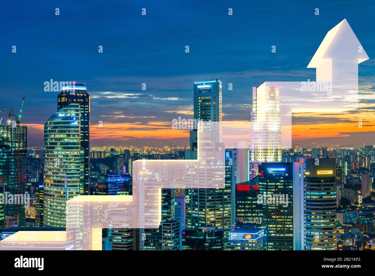 The economic growth concept with charts Stock Photo - Alamy