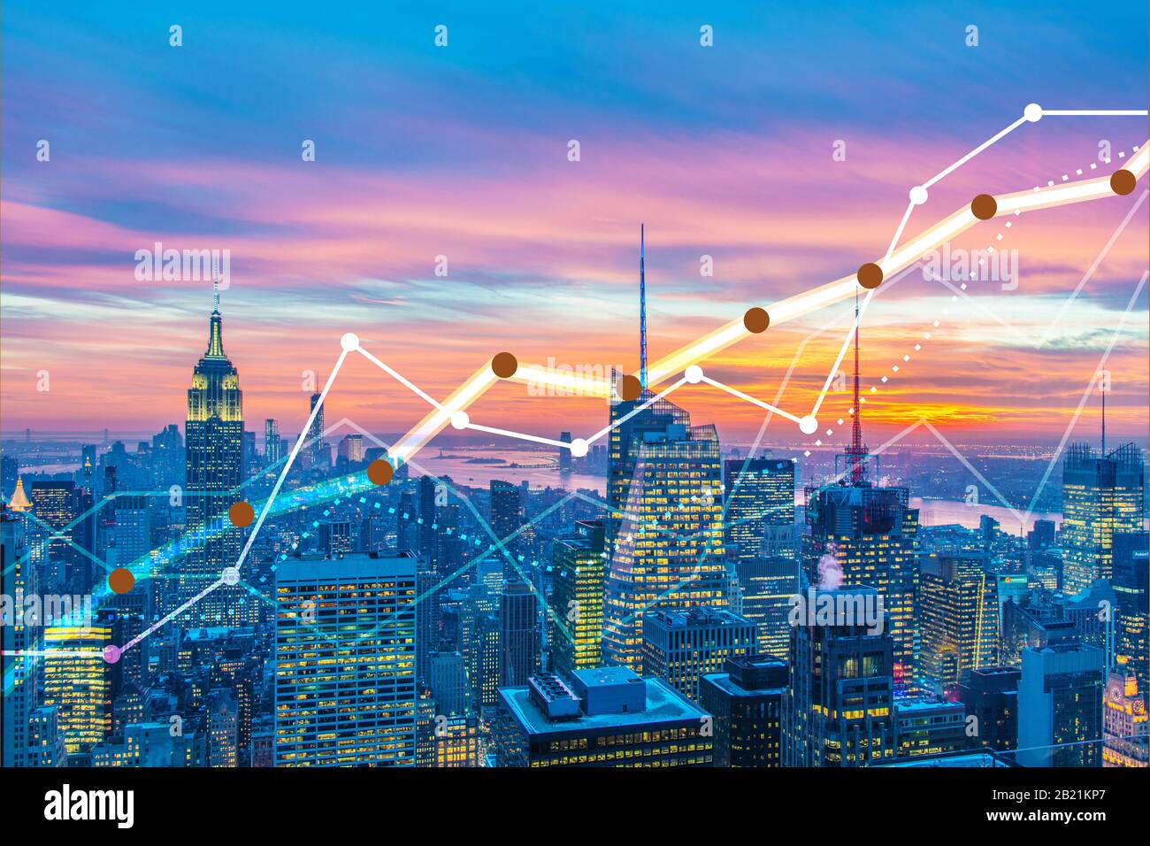 The economic growth concept with charts Stock Photo - Alamy