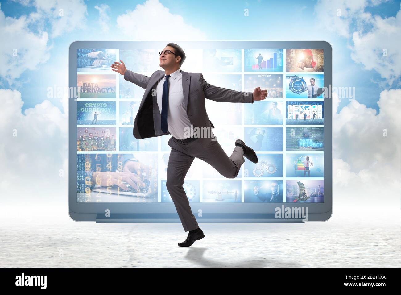 Many different images in the video streaming concept Stock Photo - Alamy