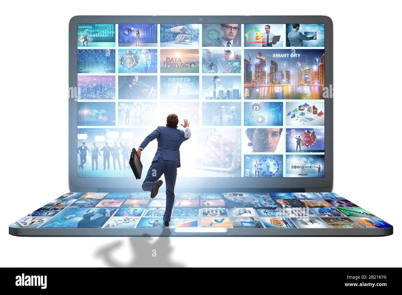 Many different images in the video streaming concept Stock Photo - Alamy