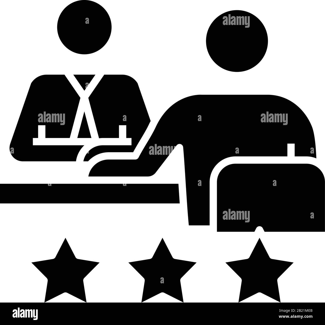 Evaluating work black icon, concept illustration, vector flat symbol ...