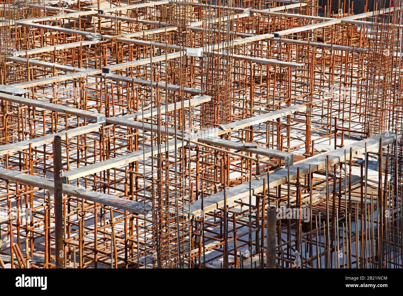 Steel grid on the construction site Stock Photo - Alamy
