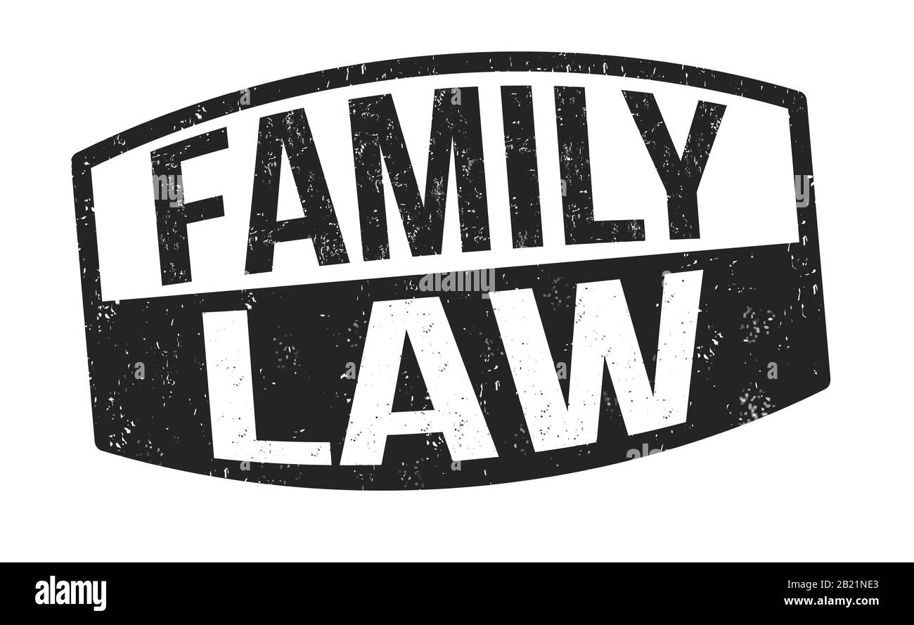 Family law sign or stamp on white background, vector illustration Stock ...