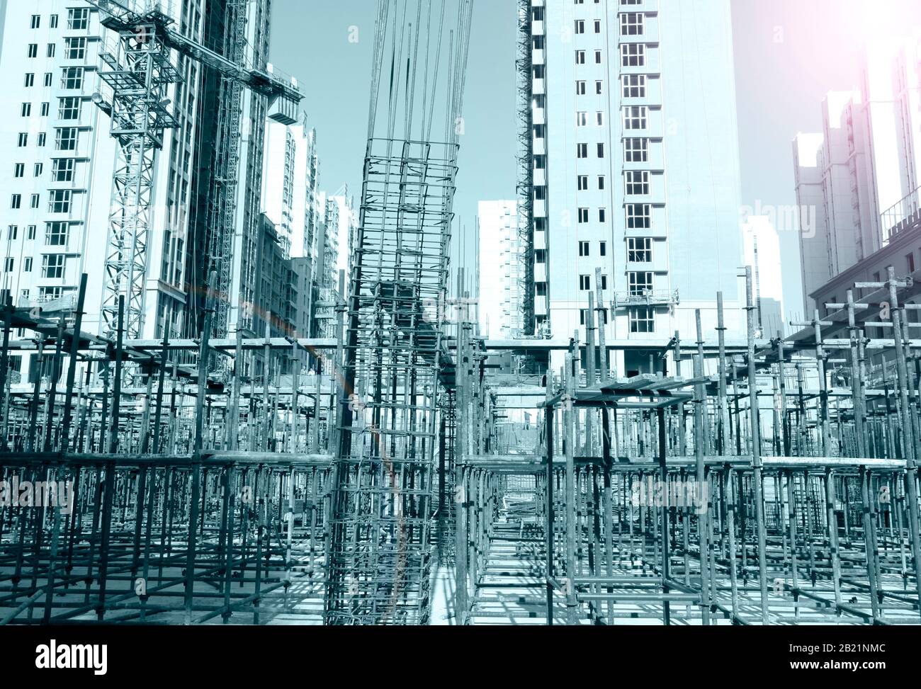 Steel grid on the construction site Stock Photo - Alamy