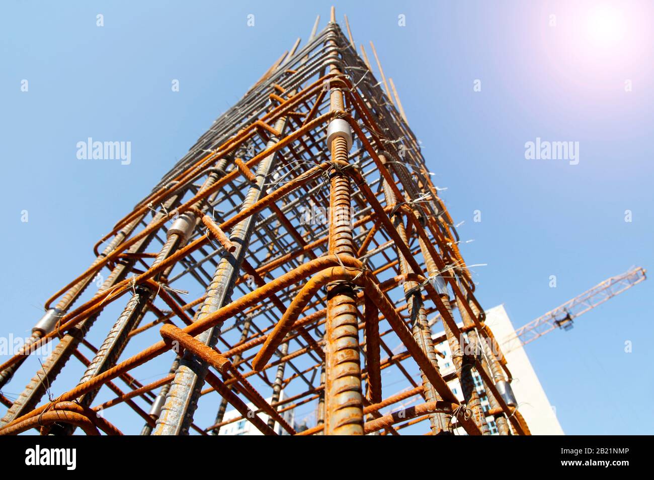 Steel grid on the construction site Stock Photo - Alamy