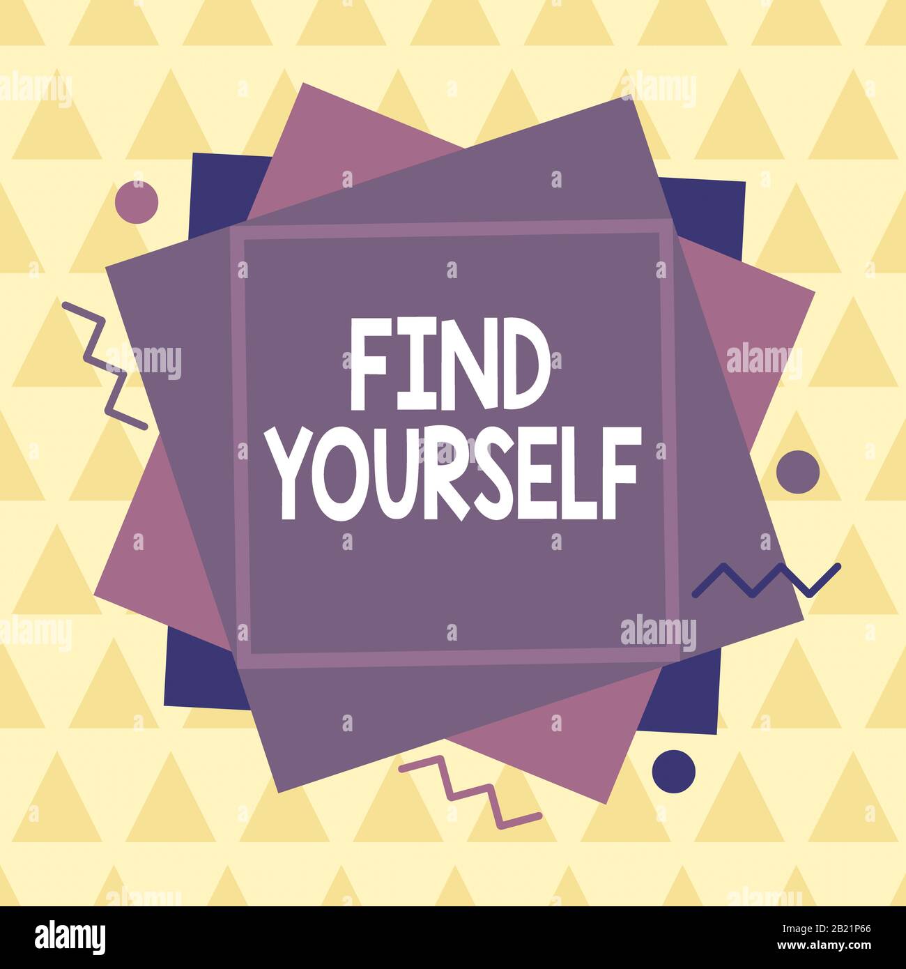 Conceptual hand writing showing Find Yourself. Concept meaning To ...