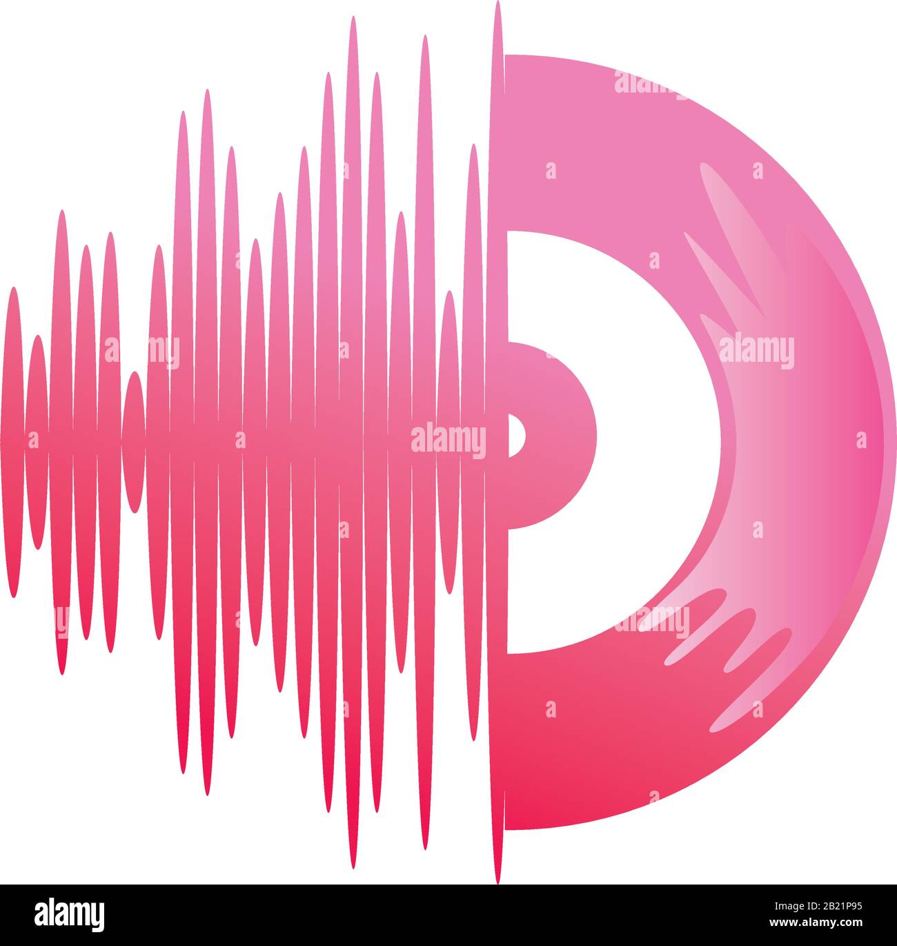 cd and wave gradient style icon design, Music sound melody song musical ...