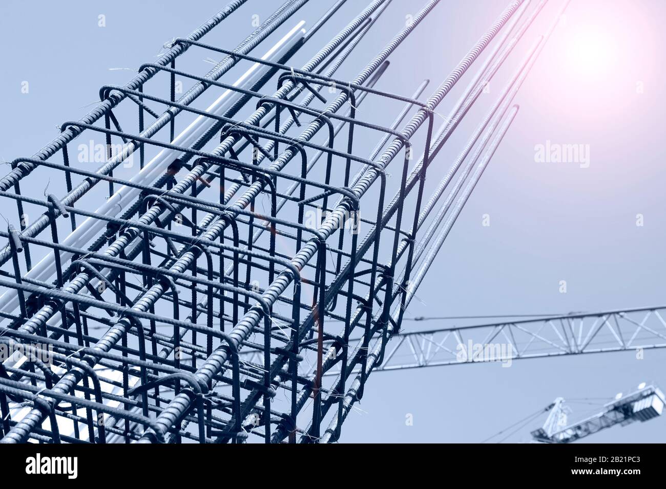 Steel grid on the construction site Stock Photo - Alamy