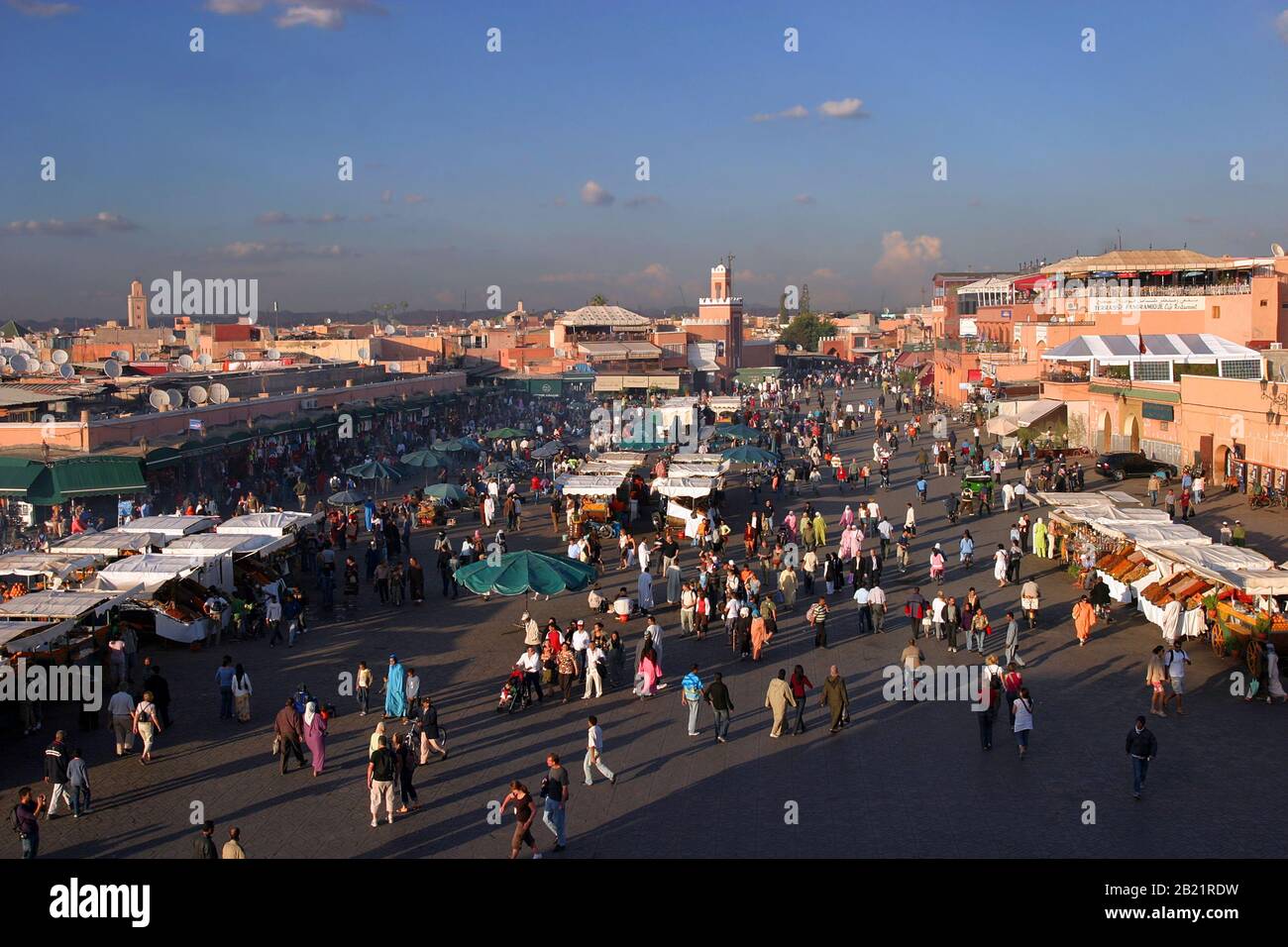 Famous Marrakesh square Jema el Fna in Marrakesh, Morocco. The square ...
