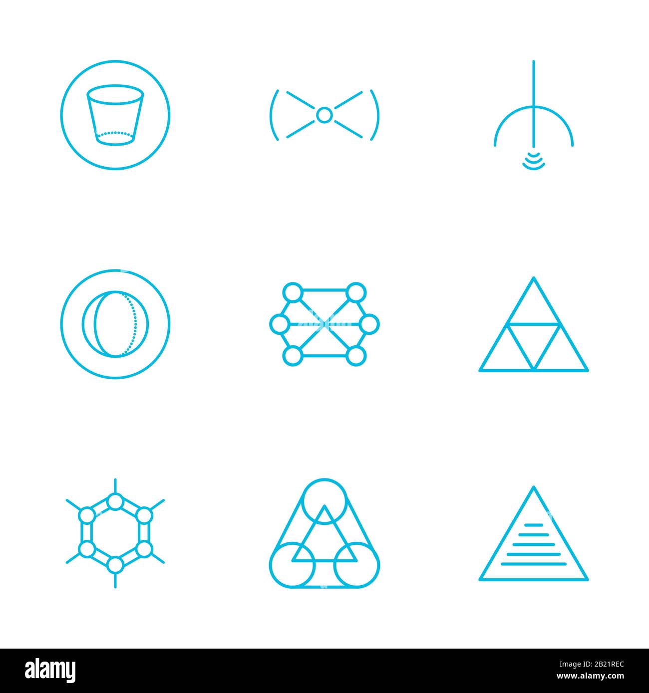 line style icon set design, futuristic virtual technology modern ...